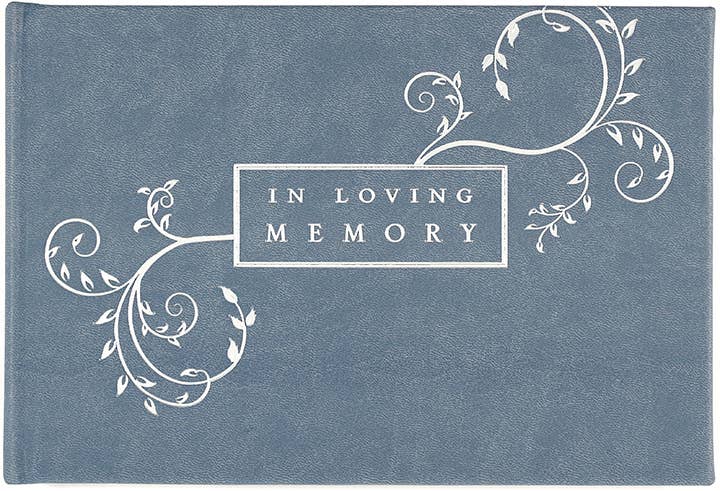 In Loving Memory Funeral Guest Book - Blue – St. George